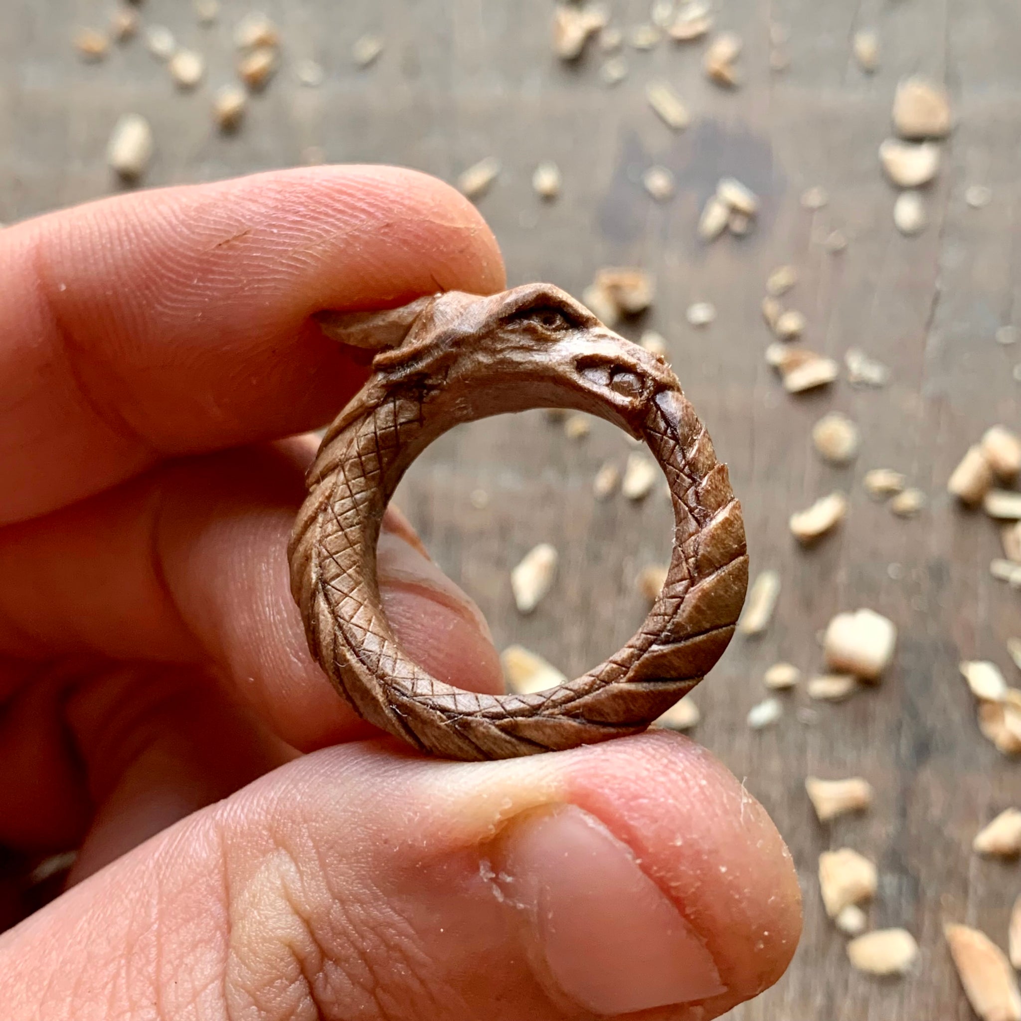 Ouroboros Dragon Ring – woodzard